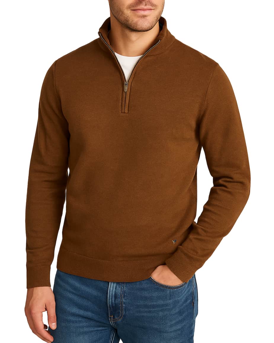 DG's Drifter Half Zip Sweatshirt Camel